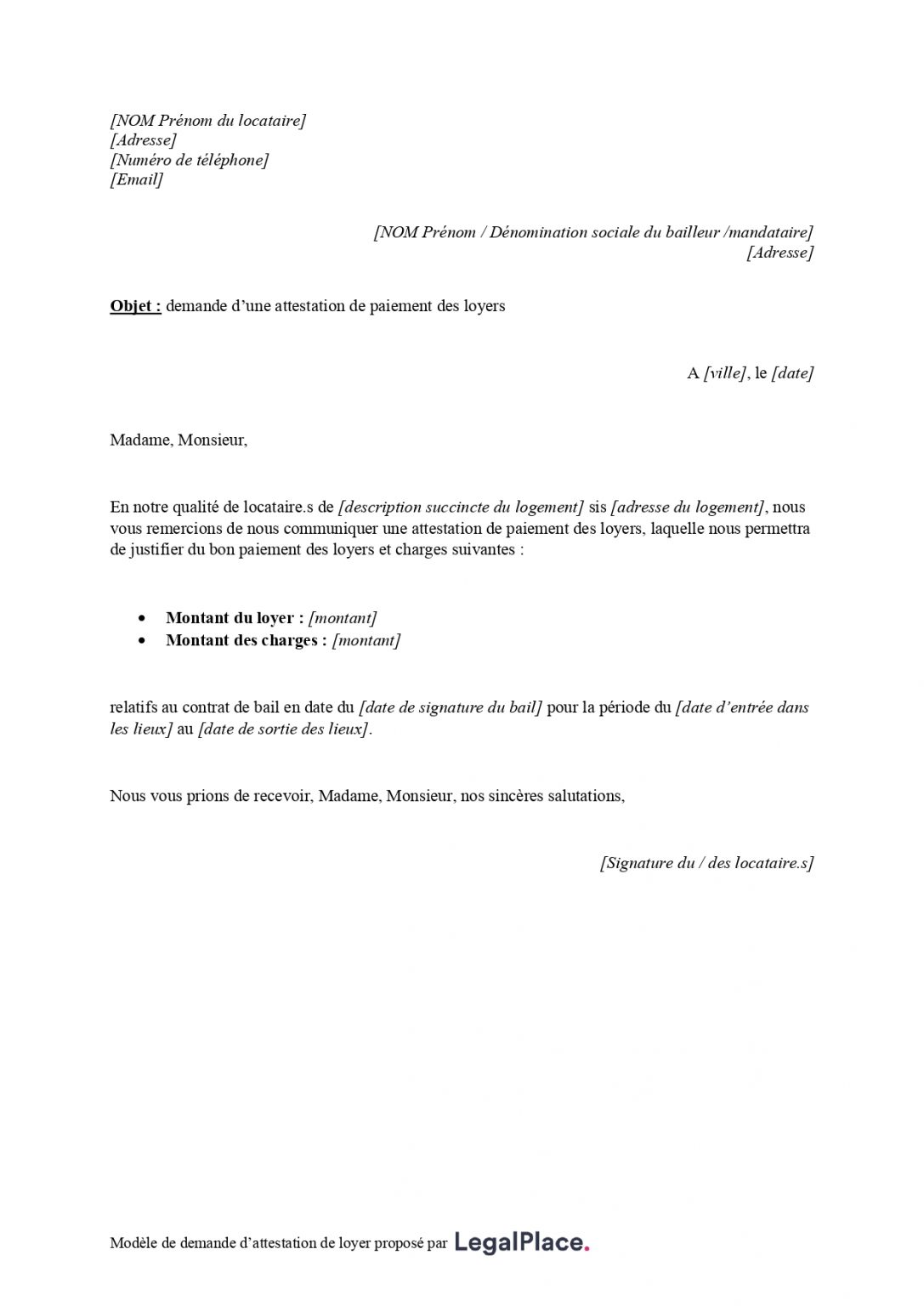 L'attestation de loyer : définition, utilité et modèle