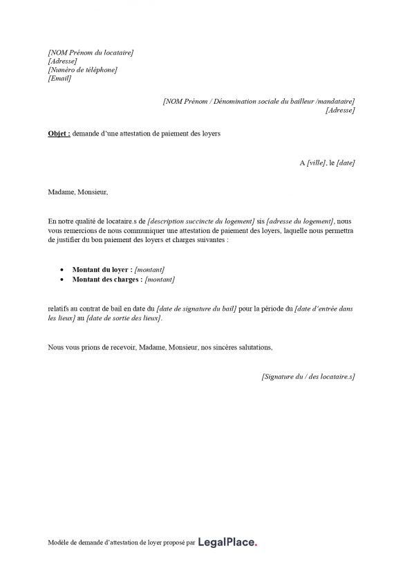 L'attestation de loyer : définition, utilité et modèle