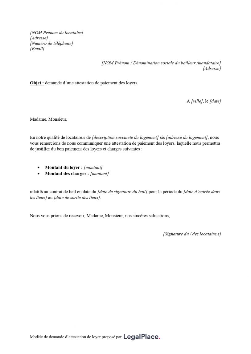 L'attestation de loyer : définition, utilité et modèle