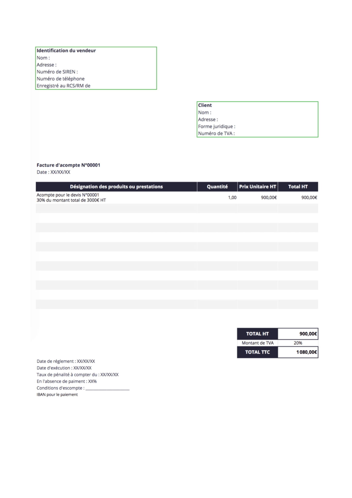 Facture d’acompte : les 9 mentions obligatoires en 2026