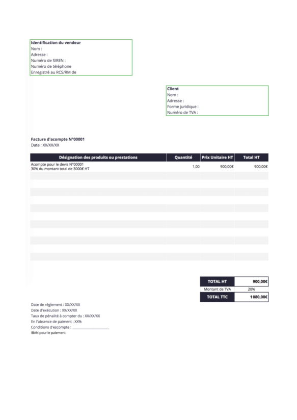 Facture d’acompte : les 9 mentions obligatoires en 2025